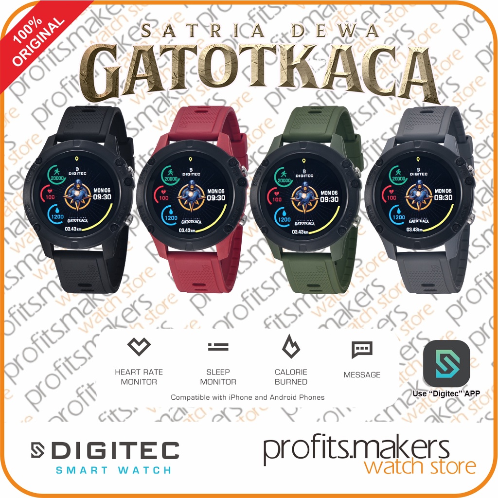 Jual DIGITEC DG SW GATOT KACA / DG-SW-GATOT-KACA Smart Watch Smartwatch ...