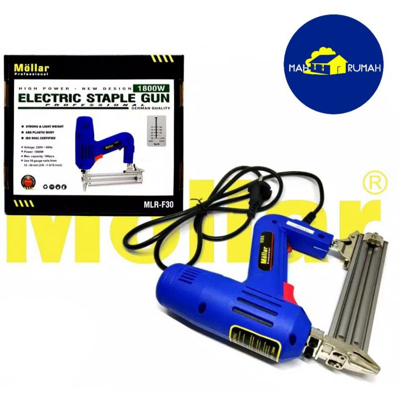 Jual ELECTRIC BRAD NAILER STAPLE GUN Stsples Stapler Paku Tembak ...