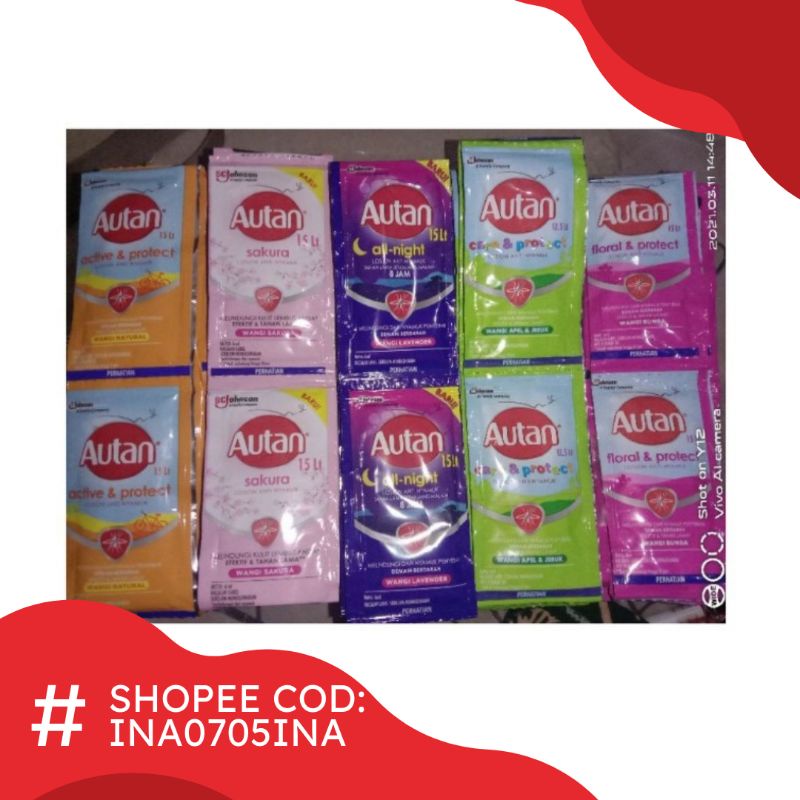 Jual Autan Sachet / Autan Renceng / Autan 1 Renteng 12 Sachet / Ready ...
