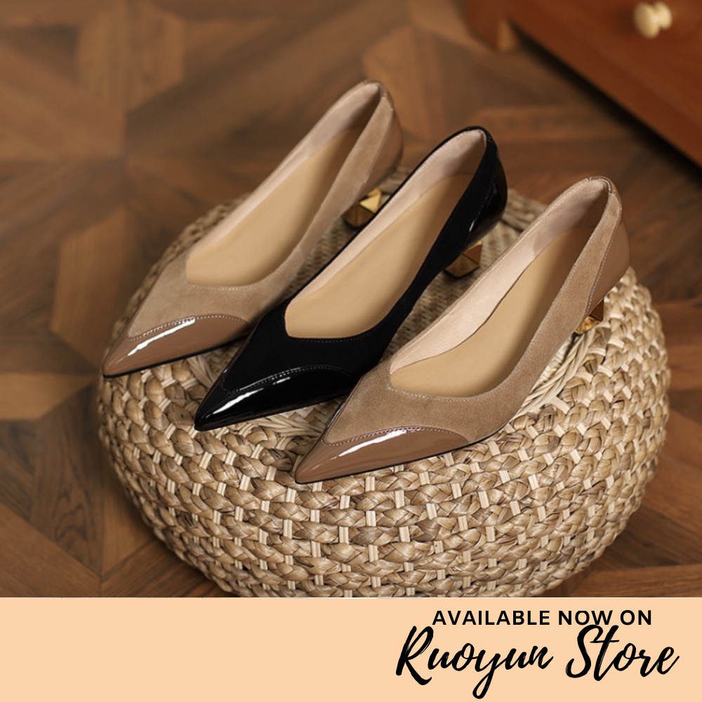 Jual RYS - Dual Shine Sepatu Heels Slip-On Wanita Fashion Casual ...