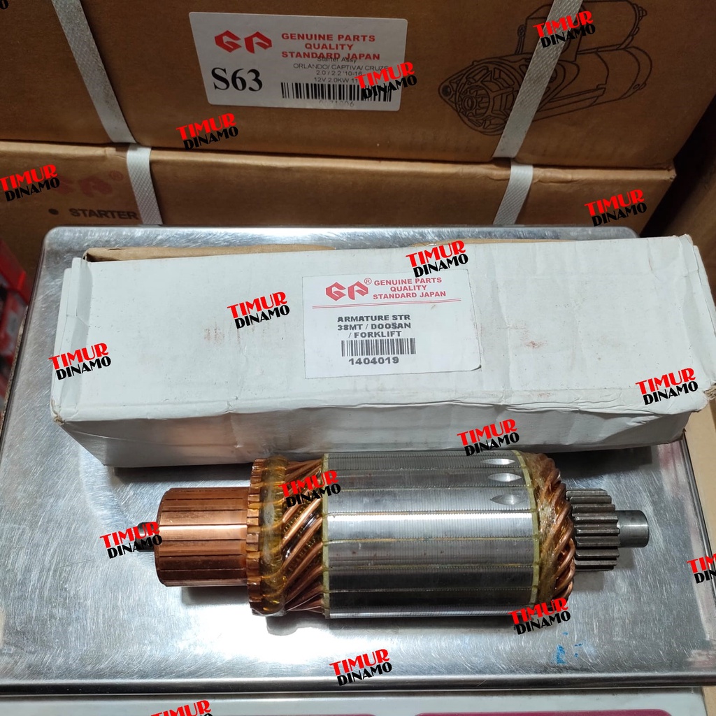 Jual Armature Angker Starter GP 38MT Doosan Forklift 20T 24V | Shopee ...