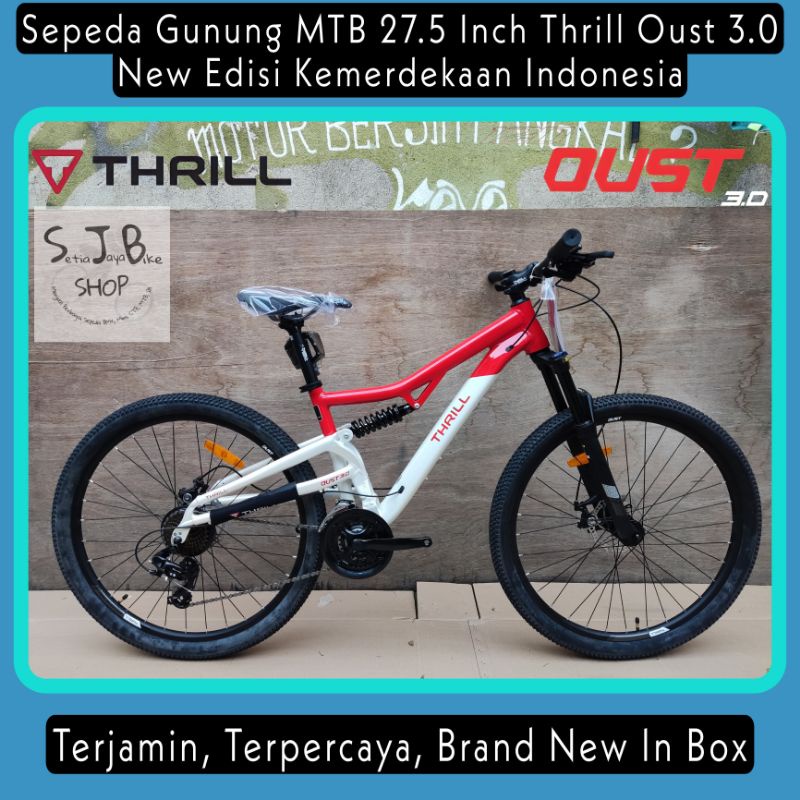 Jual Sepeda Gunung MTB 27.5 Inch THRILL OUST 3.0 New EDISI MERAH PUTIH ...