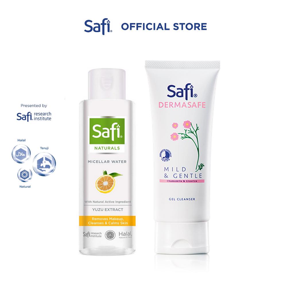 Jual Safi Dermasafe Gel Cleanser 100 gr + Safi Naturals Micellar Water ...