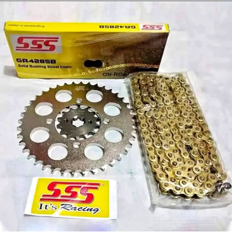 Jual Sepaket Gear / Gear Set SSS Megapro / Verza / CB 150 / CBR Old Tebal 428 Ukuran 46 , 47 ...