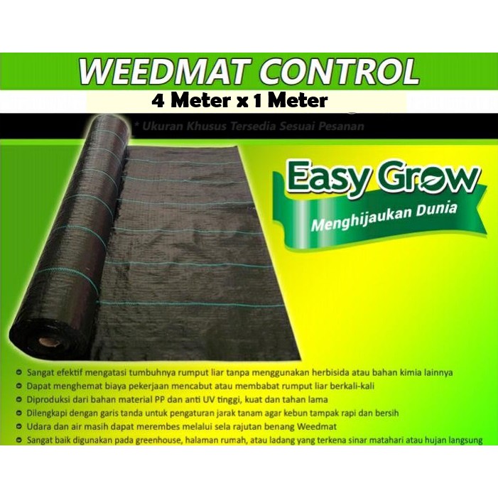 Jual Weedmat Lebar 4 Meter Control Easy Grow Terpal Green House Meteran ...