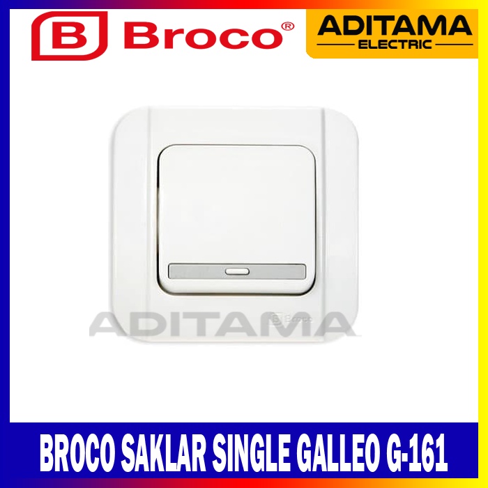 Jual SAKLAR BROCO GALLEO SINGLE SWITCH G-161 G161 | Shopee Indonesia