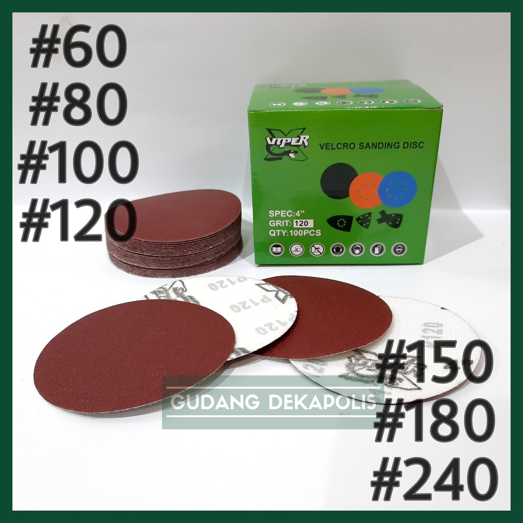 Jual AMPLAS BULAT VELCRO 4" AMPLAS TEMPEL | Shopee Indonesia