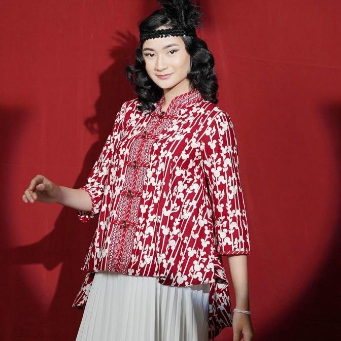 Jual NONA RARA-Nostalgic Disney T1081,Baju kerja blouse batik wanita ...