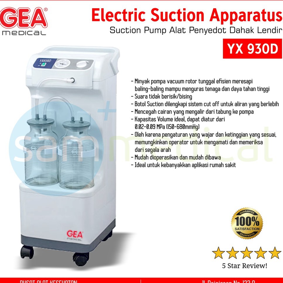 Jual GEA Suction Pump Mobile / Alat Penyedot Dahak Lendir 2 Botol YX 930D | Shopee Indonesia