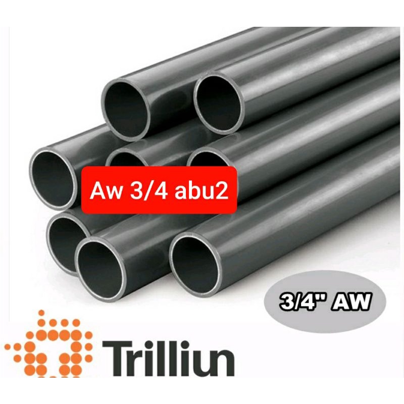 Jual Pipa pvc Trilliun AW 3/4". Paralon. | Shopee Indonesia