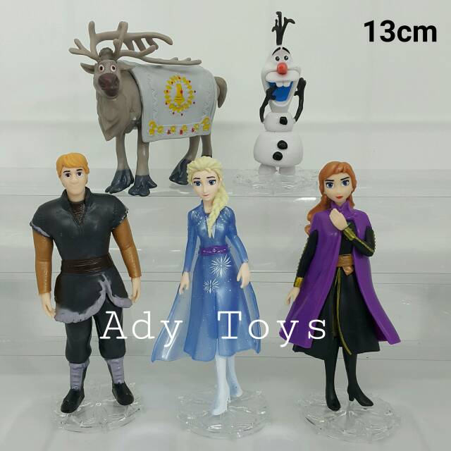Jual 5PCS/SET NEW FROZEN 2 ANIME FIGURE 13CM ELSA ANNA SVEN OLAF ...