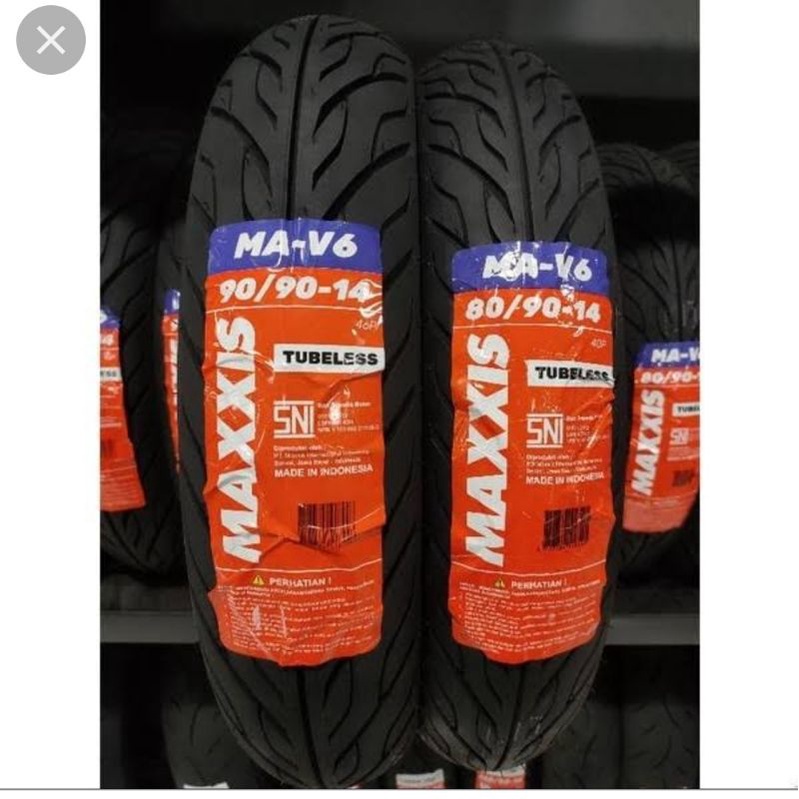Jual BAN MAXXIS MA-V6 TUBELES SCOOTER MATIC ( 70/90 - 80/90 - 90/90 RING 14 ) FREE PENTIL ALL ...