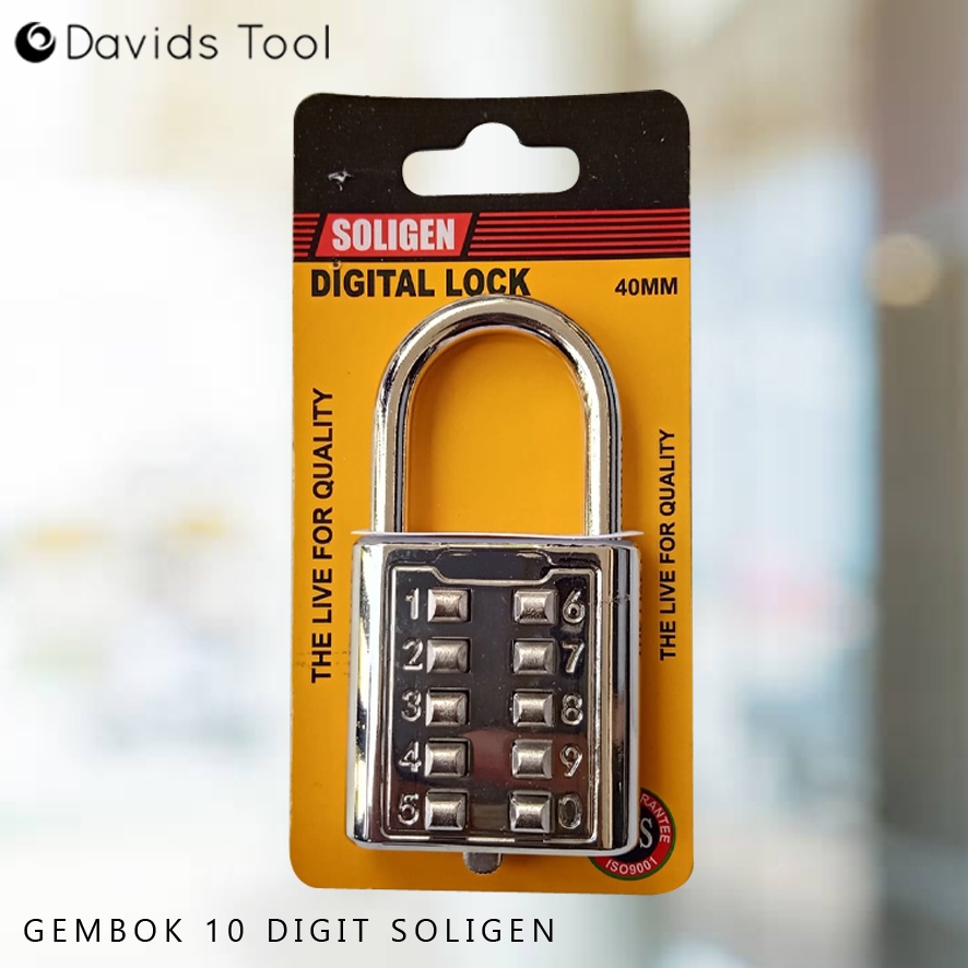 Jual Gembok Pin Password Nomor Digital Soligen 40mm | Shopee Indonesia