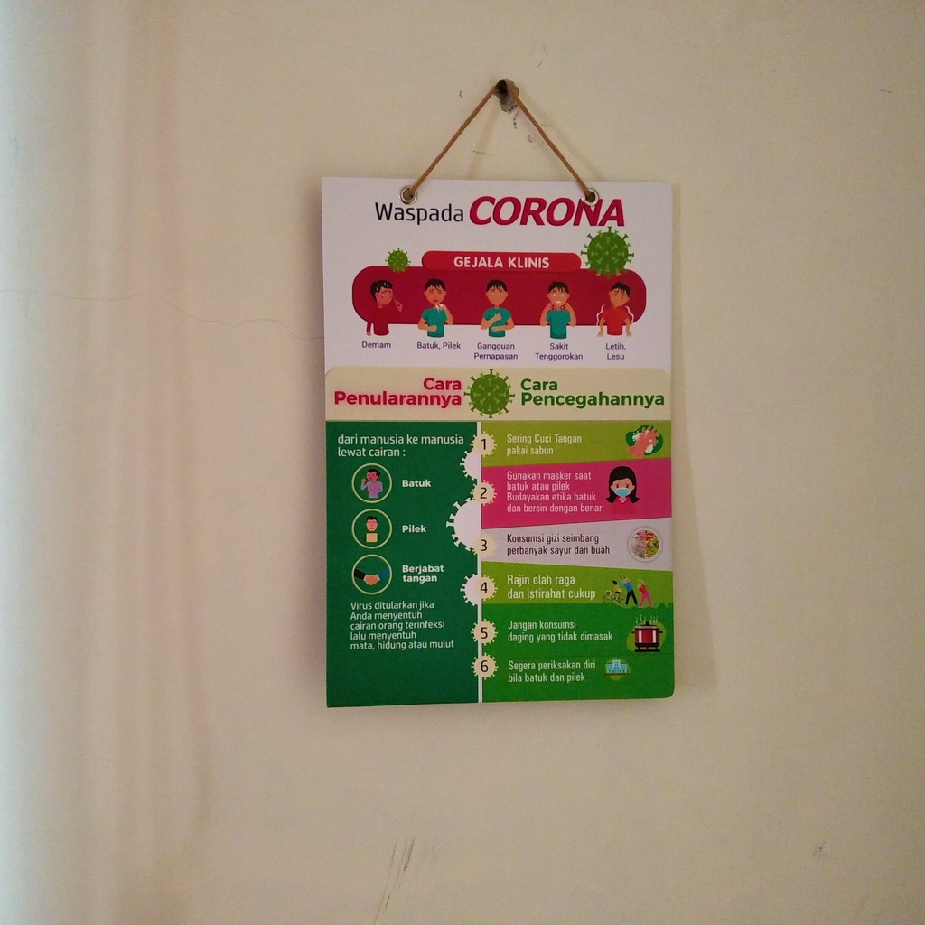 Jual Poster Gantung - Poster Corona - Poster Covid-19 - Waspada Corona ...