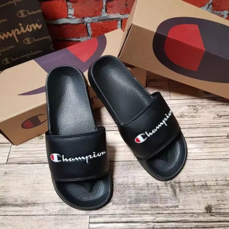 Jual Sendal Slide Champion Original Black / Sendal Slide Champion ...