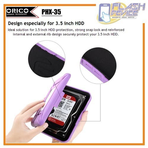Jual Casing Orico PHX-35 External Protection Box for Hardisk 3.5 inch ...
