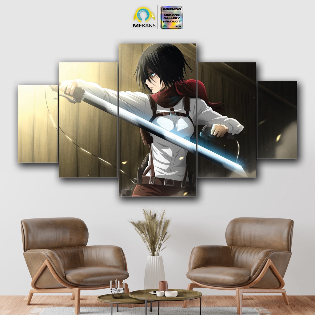 Jual MEKANS 1 SET Pajangan Hiasan dinding Attack On Titan MIKASA ...