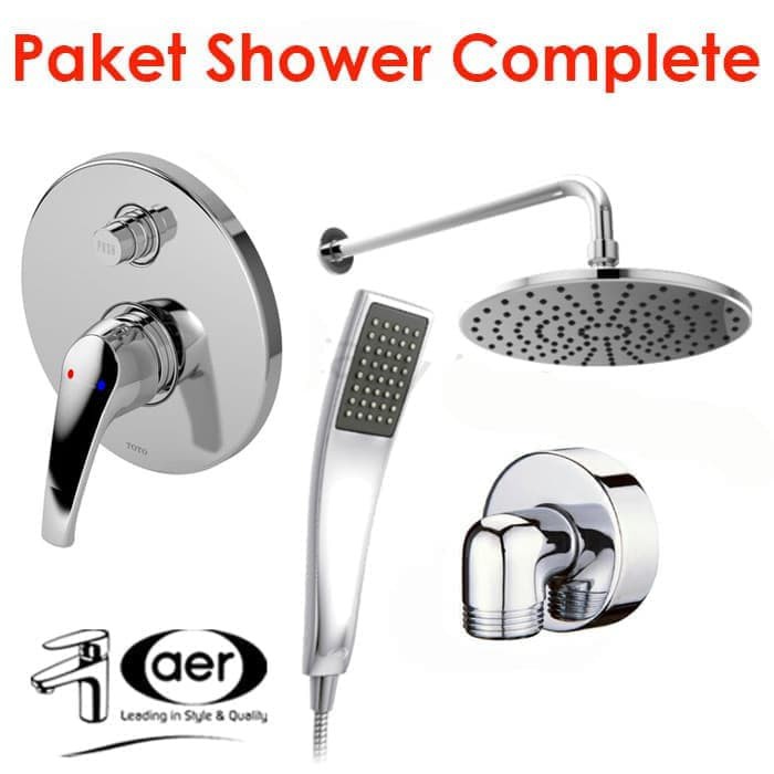 Jual Paket Toto Kran Tanam - Wall Outlet & Aer Shower FSH 1C - WS 16 | Shopee Indonesia