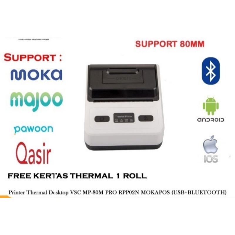 Jual MOBILE PRINTER BLUETOOTH VSC MP-80A ( RPP02N ) | Shopee Indonesia