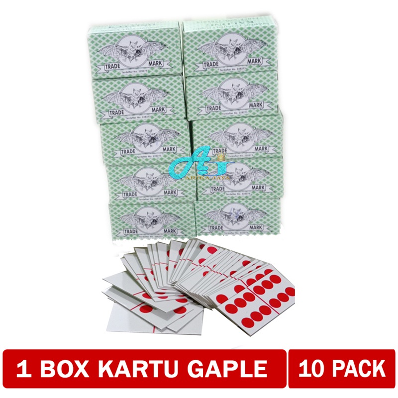 Jual KARTU GAPLE 1 BOX = 10 PACK KARTU DOMINO MURAH KARTU GAPLE CAP ...