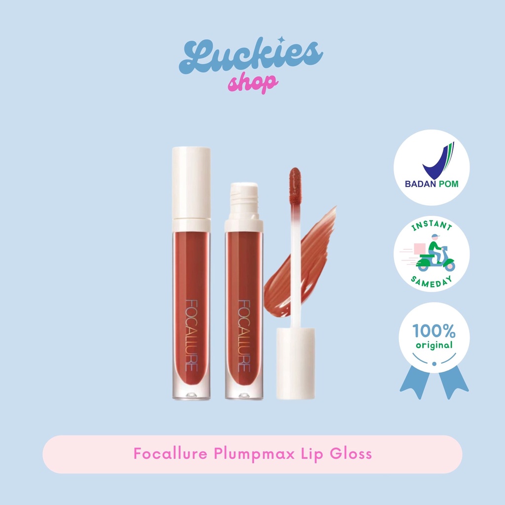 Jual Official Distributor Focallure Plumpmax Lip Gloss 10 Colors Long Lasting Shimmer Lip ...