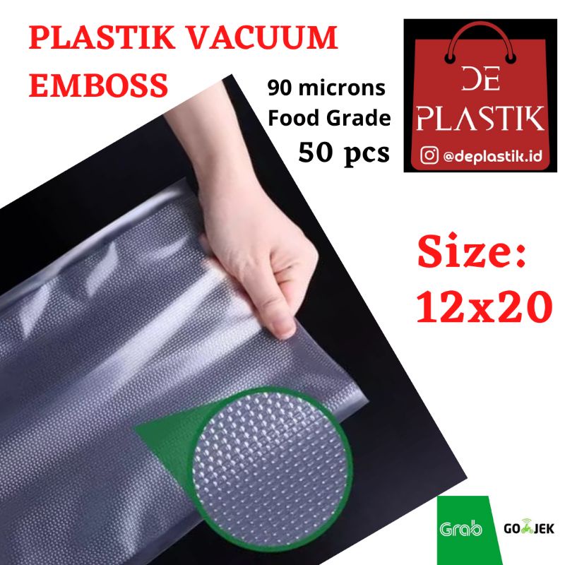 Jual Plastik vacum emboss 10x15 15x20 17x25 20x25 20x30 isi 50 / vakum ...