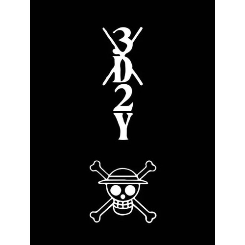 Jual Stiker Cutting 3D2Y one piece untuk kaca body mobil laptop motor ...