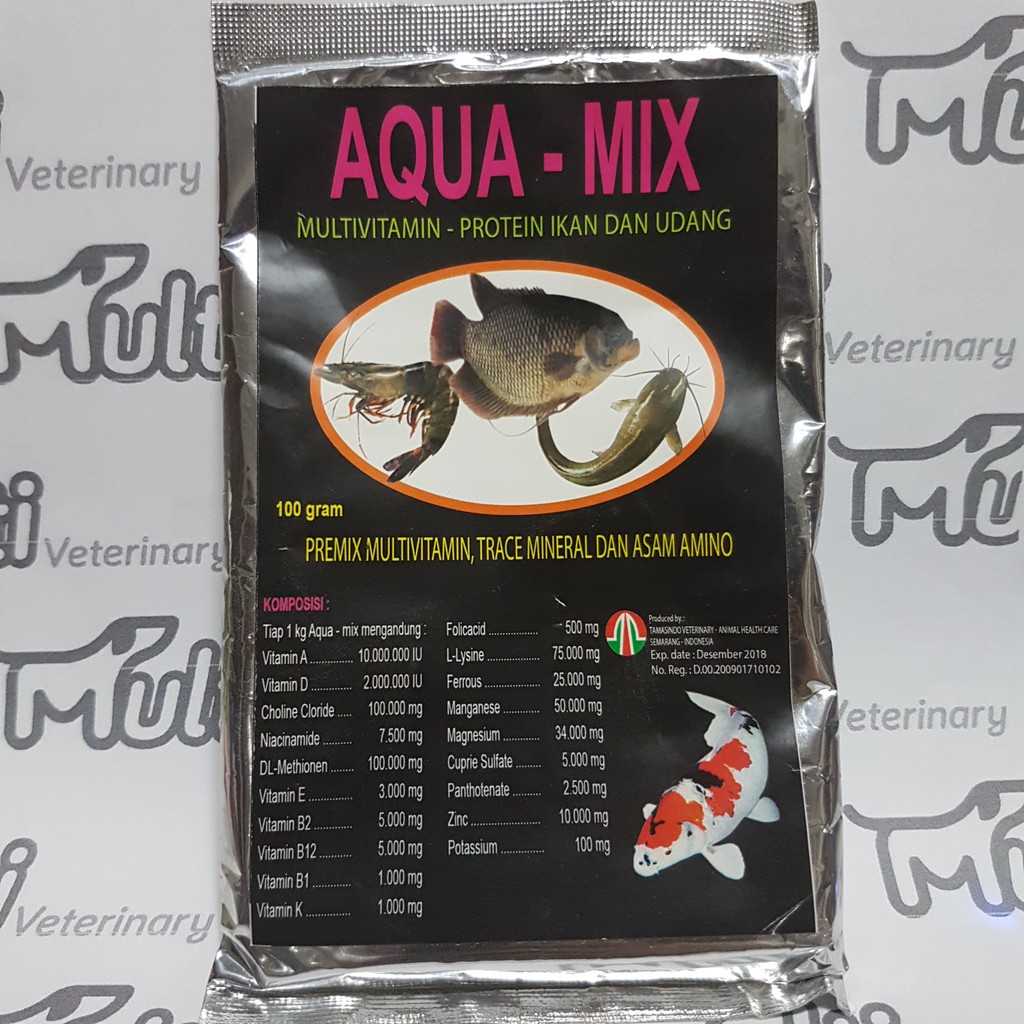Jual AQUA MIX 100gr Premix Multivitamin Trace Mineral Asam Amino ...
