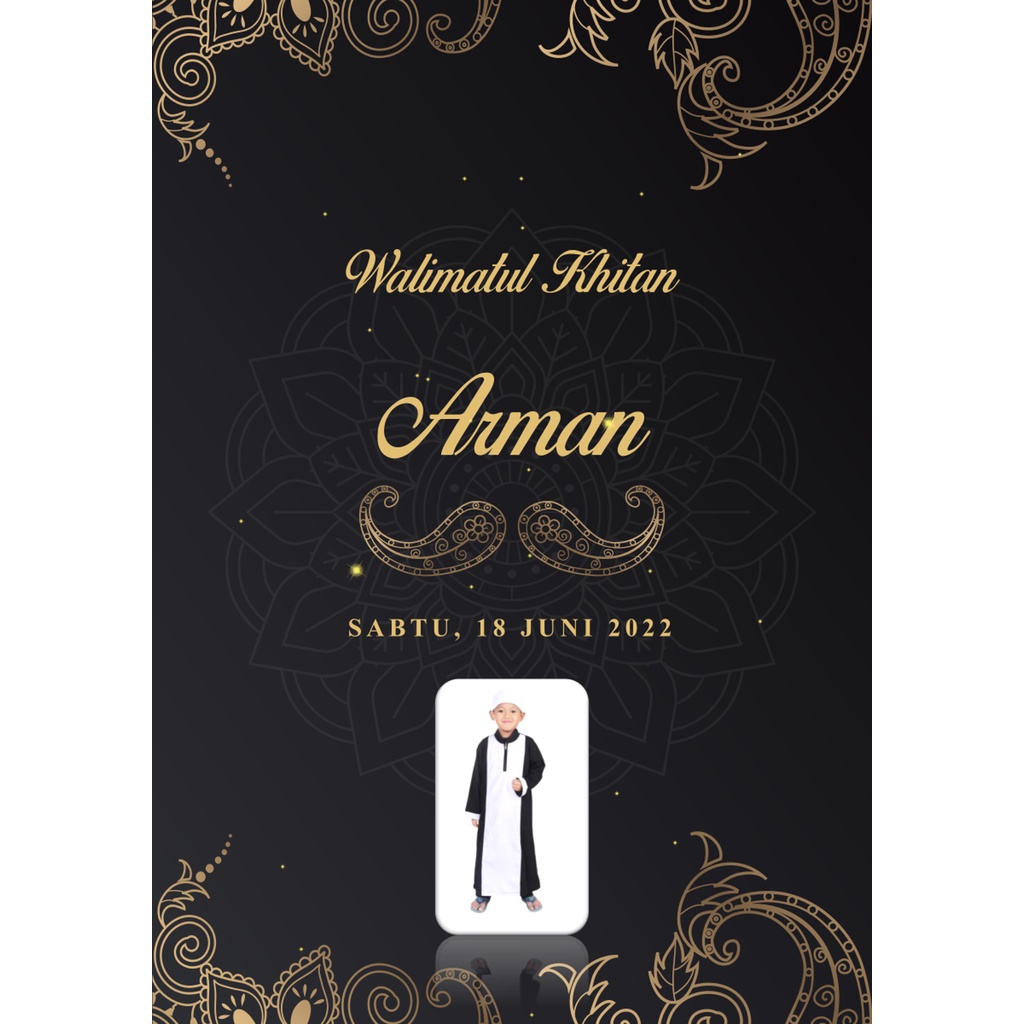Jual Undangan Khitanan Video Digital (hitam) | Shopee Indonesia