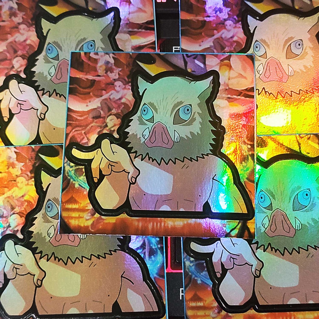 Jual STICKER STIKER HOLOGRAM ANIME -KIMETSU NO YAIBA INOSUKE - STIKER ...