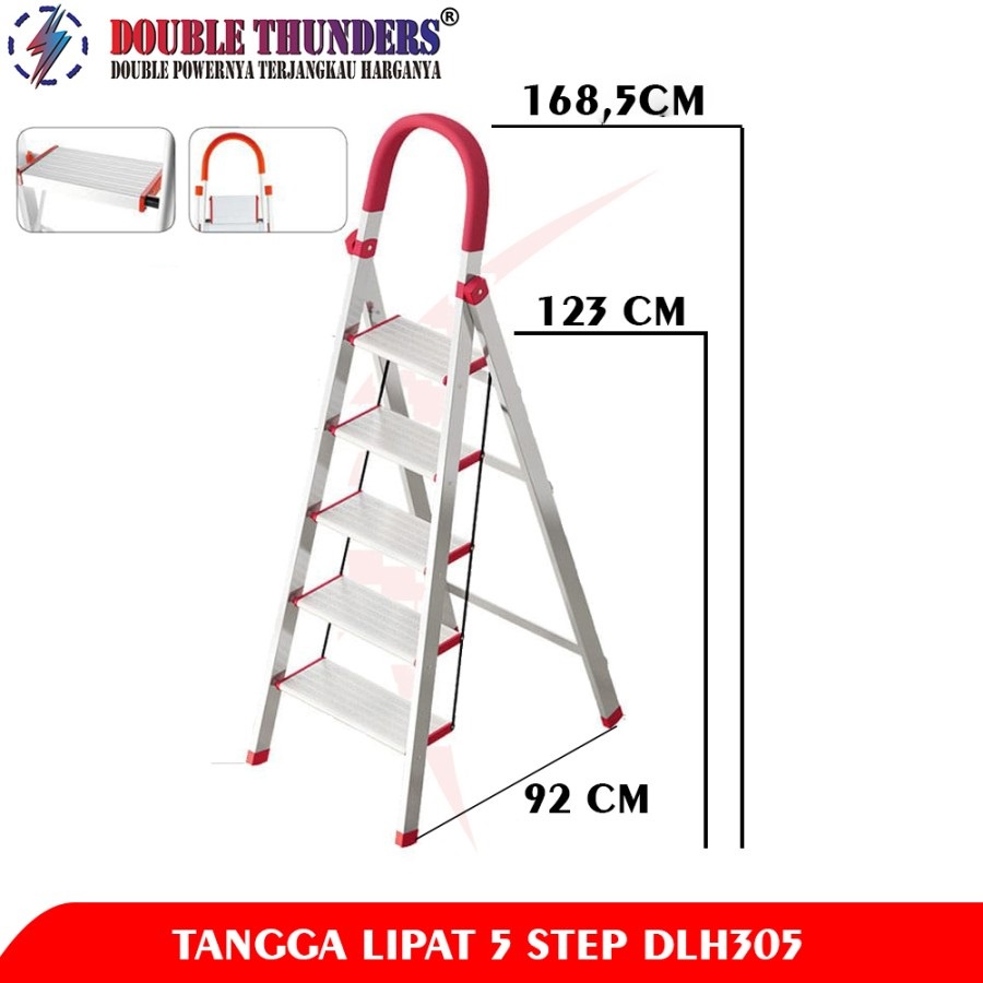 Jual Tangga Lipat Rumah 5 Steps Ladder DT DLH306 | 170 CM | Shopee ...