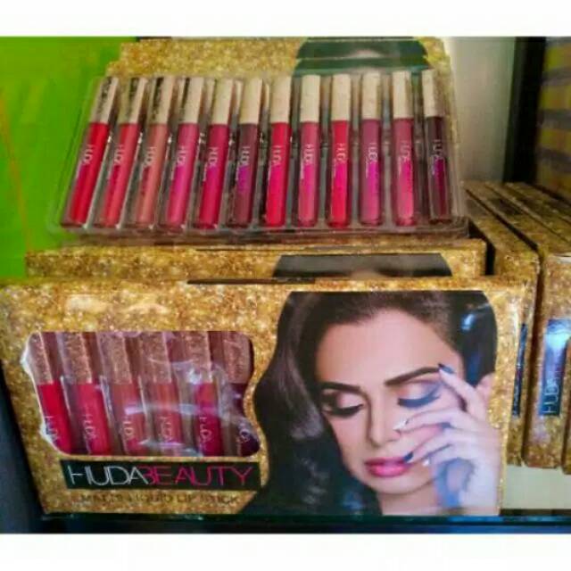 Jual Lipstik HUDA liquid matte ( 1 box isi 12) | Shopee Indonesia