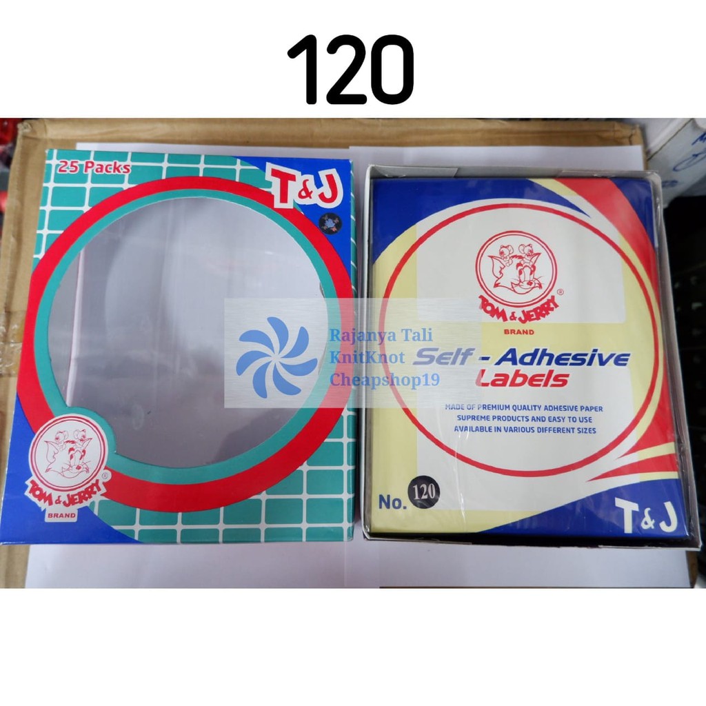 Jual Kertas Stiker Sticker Label TOM & JERRY No.120 HVS 78 x 118 mm isi ...