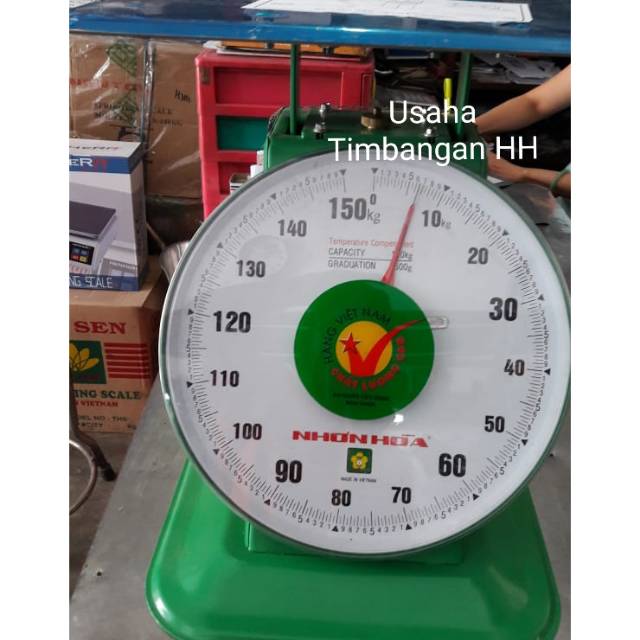 Jual Timbangan Duduk Jarum 150kg Nhonhoa made in Vietnam Hijau NHON HOA | Shopee Indonesia