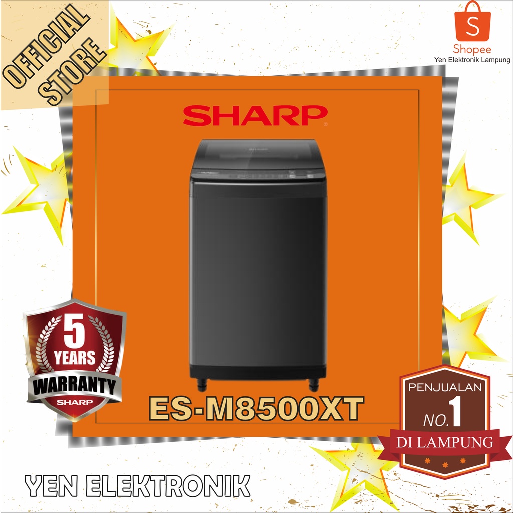 Jual Mesin Cuci Sharp 8.5 kg ES M 8500 XT SA Garansi resmi Sharp 5 Tahun | Shopee Indonesia