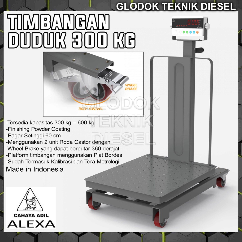 Jual TIMBANGAN DUDUK ALEXA KAPASITAS 300 KG ELECTRONIC BENCH SCALE TMR ...