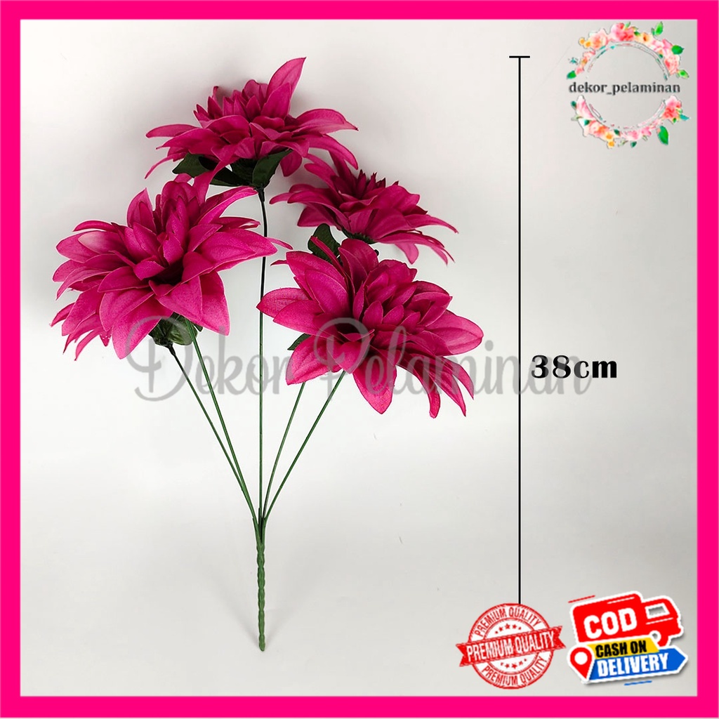 Jual BUNGA KRISAN JUMBO DIAMETER 14CM ARTIFICIAL CABANG 5-ARTIFISIAL ...