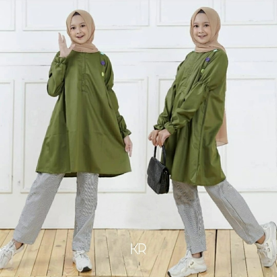 Jual Baju Setelan Tunik Anak Remaja Muslim Lucu Adem Trandy Terbaru ...