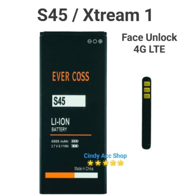 Jual Baterai Evercoss S45 Face Unlock 4G LTE Batre | Shopee Indonesia