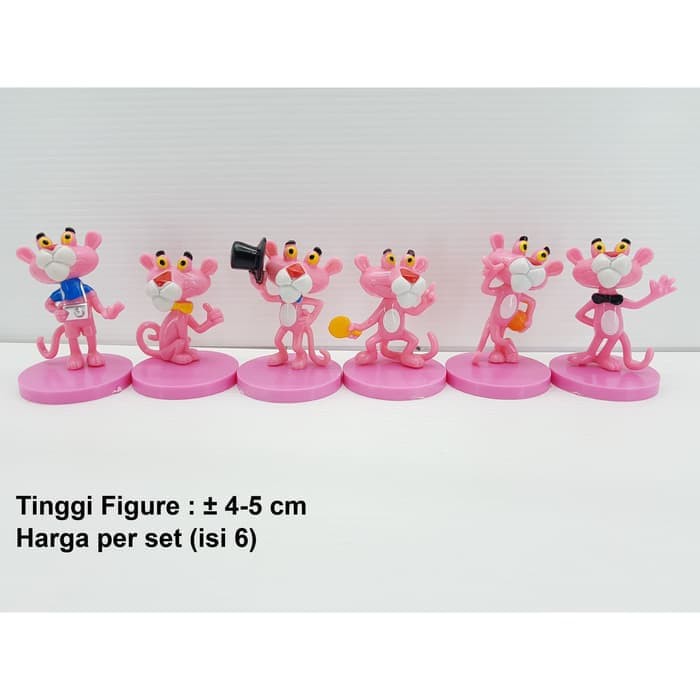 Jual Pajangan Boneka Figure The Pink Panther Set isi 6 Collection ...