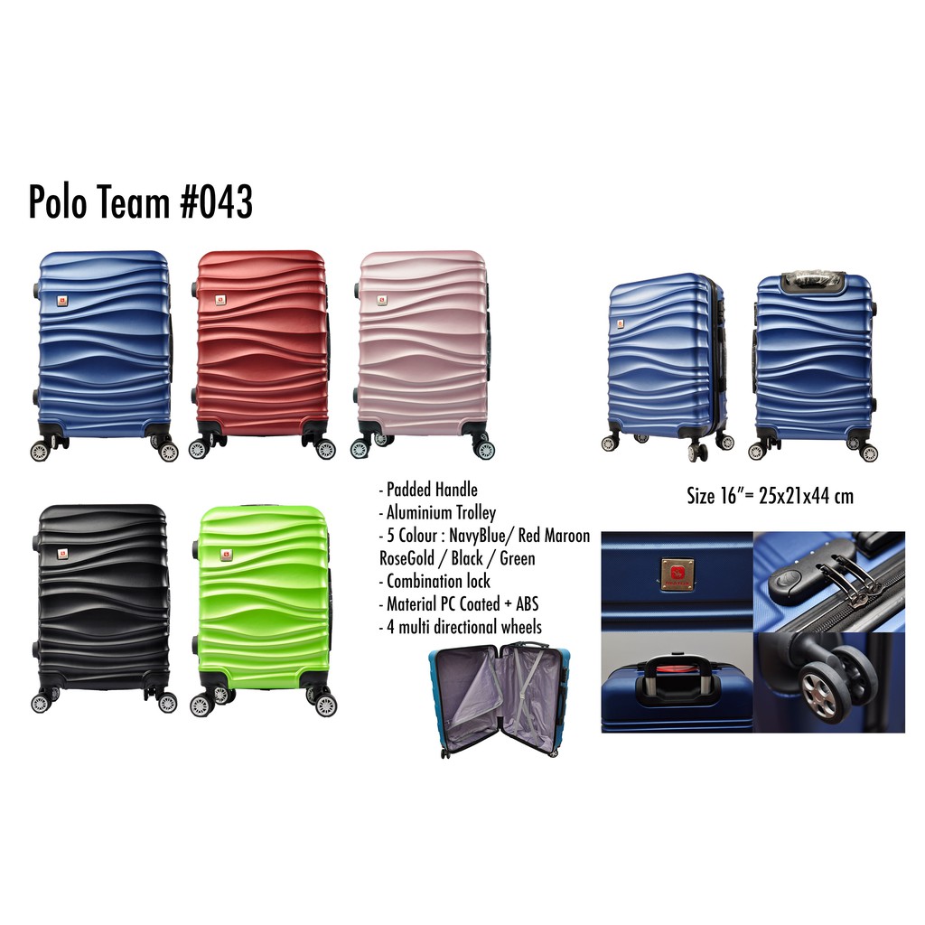 Jual Tas Koper Kabin Polo Team Hardcase Fiber Size 16 inch - 043 ...