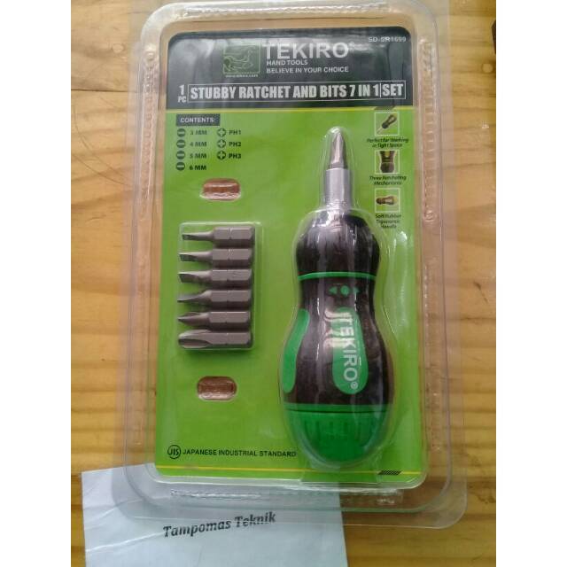 Jual Obeng Rachet Tekiro 7in1 Obeng Set Tekiro Obeng Bolak Balik ...