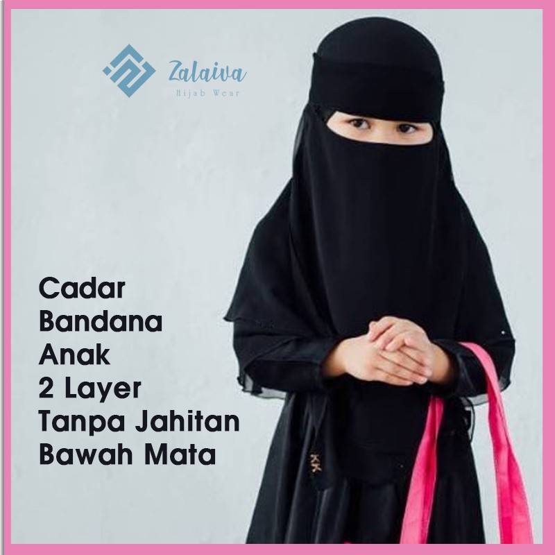 Jual Cadar Anak Bandana 2 Layer Tanpa Jahitan Bawah Mata Niqob bisa bolak balik sangat lucu ...