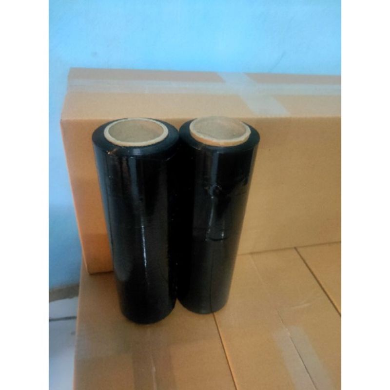 Jual Plastik wrapping hitam STRETCH FILM BLACK 20CM X 200M PLASTIK WRAP ...