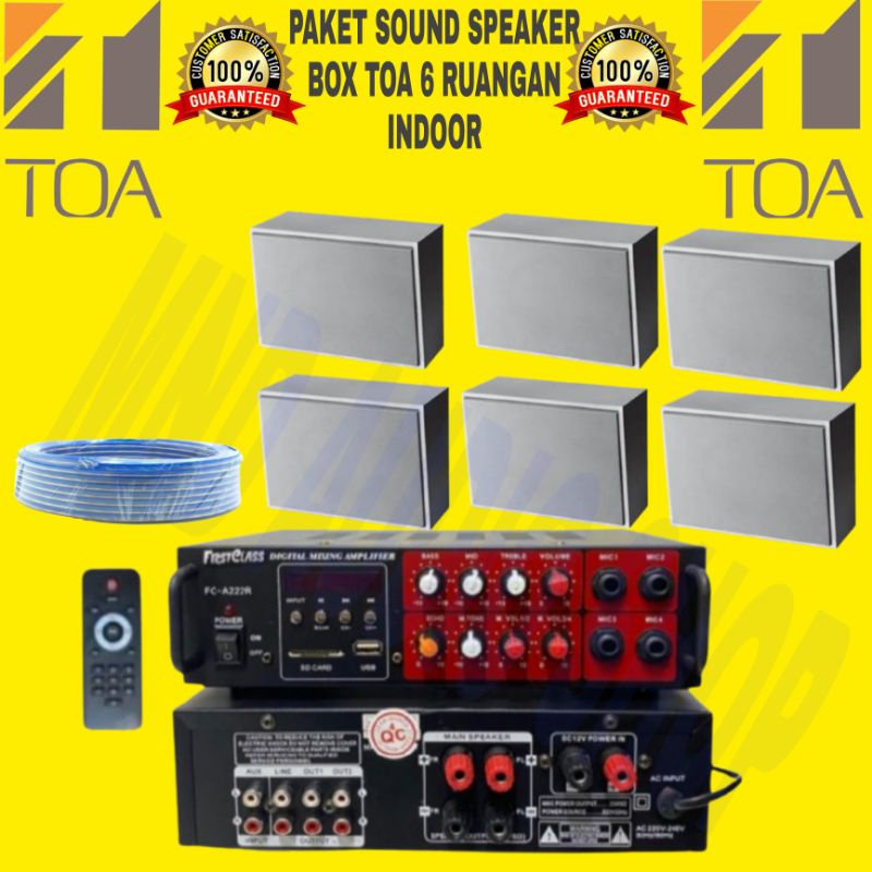 Jual PAKET SOUND SYSTEM SPEAKER BOX TOA 6 RUANGAN INDOOR | Shopee Indonesia