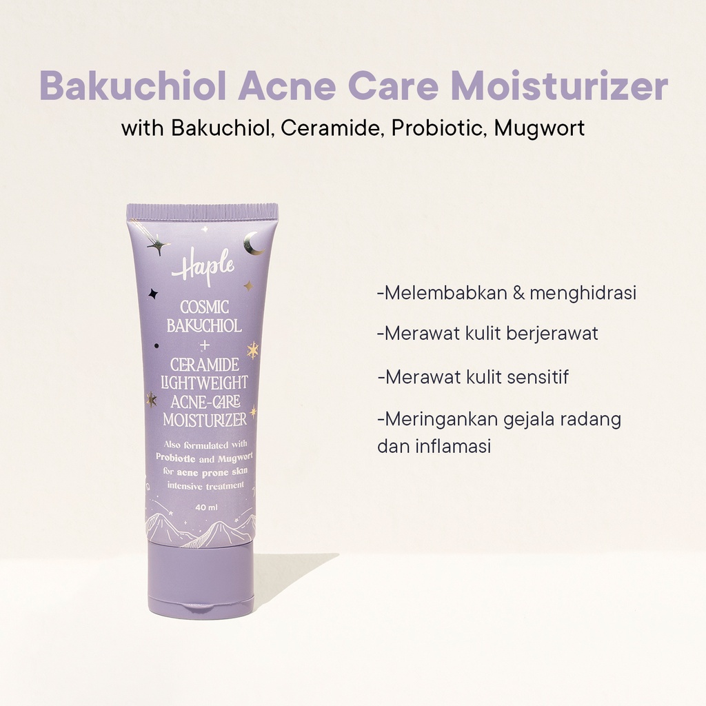 Jual HAPLE Cosmic Bakuchiol + Ceramide Acne-Care MOISTURIZER | Shopee Indonesia
