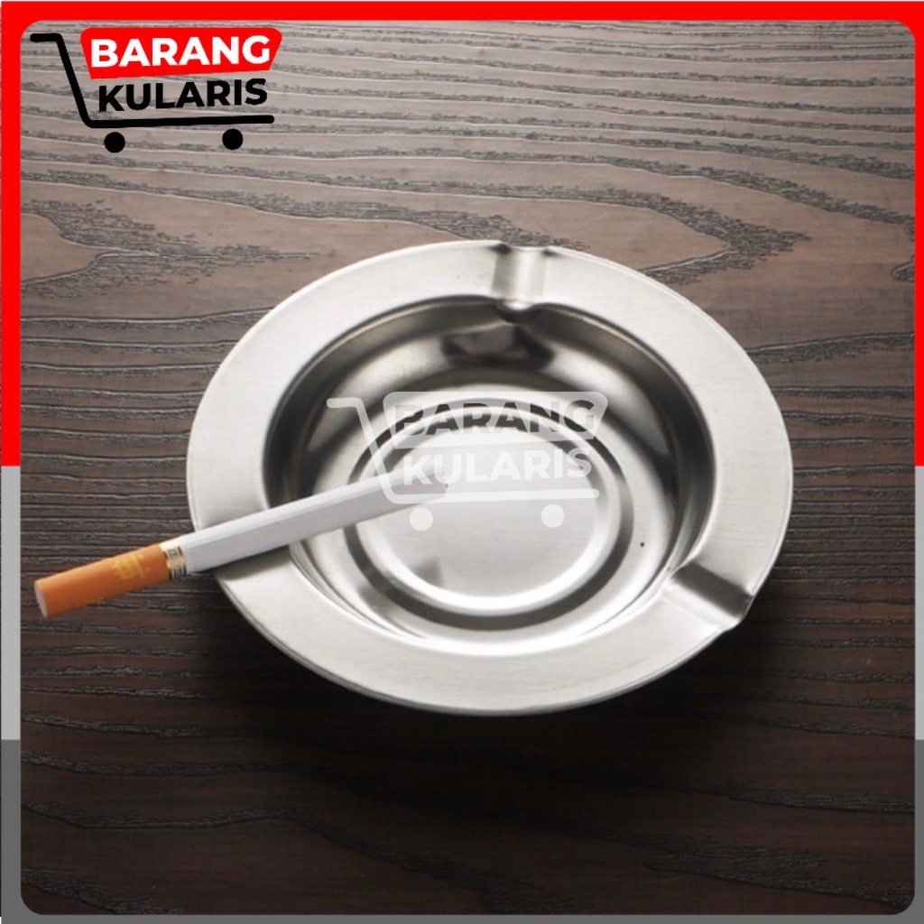 Jual BKL- Asbak Bulat Stainless Steel Tempat Buang Sampah Rokok Tempat ...