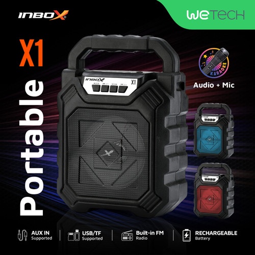 Jual Speaker Portabel Inbox X1 with Mic / Bluetooth RGB | Shopee Indonesia