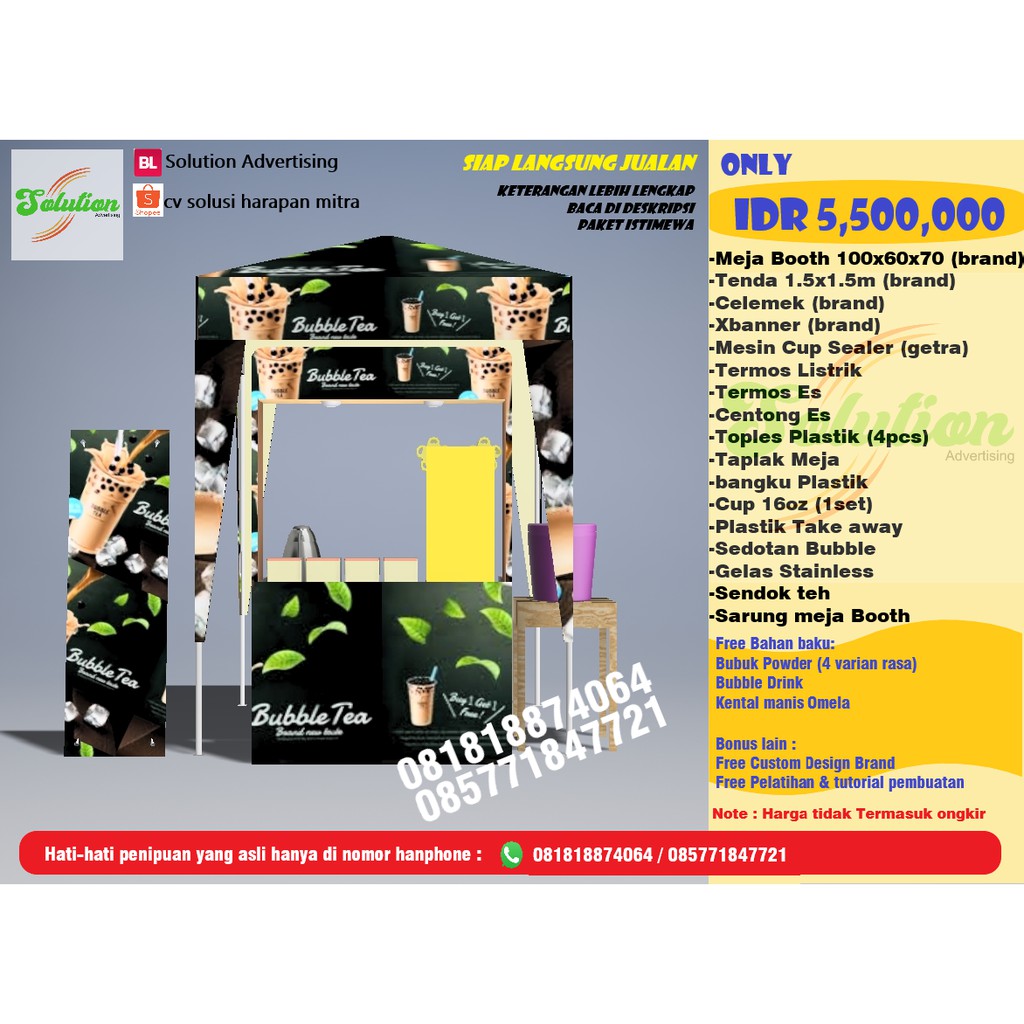 Jual Booth Portable paket usaha lengkap | Shopee Indonesia
