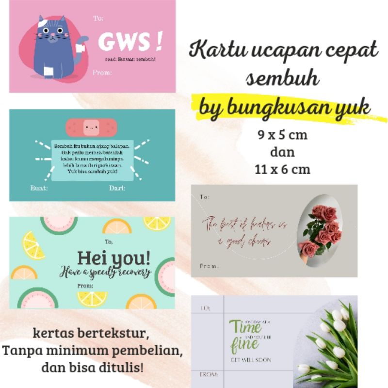 Jual Kartu ucapan cepat sembuh gws get well soon | Shopee Indonesia